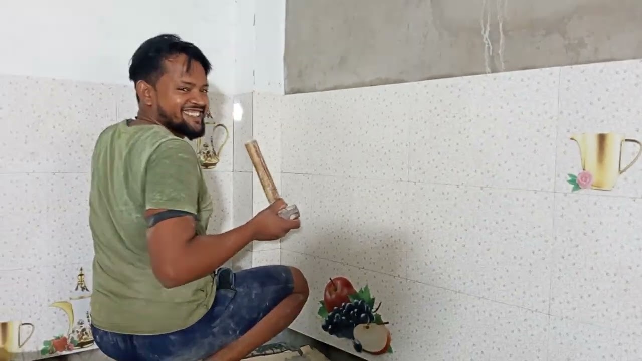 tiles kitchen ka design - YouTube