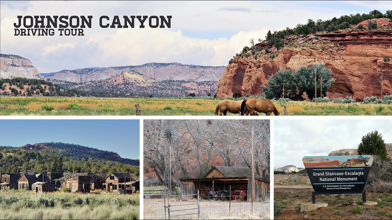 0940 ★ Johnson Canyon Road Driving Tour ★ Kanab Utah ★ Filming location ...