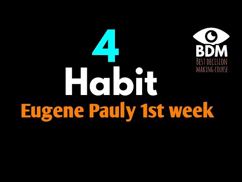 4.Habit In the first few weeks of Eugene Pauly | deep education | Deep ...