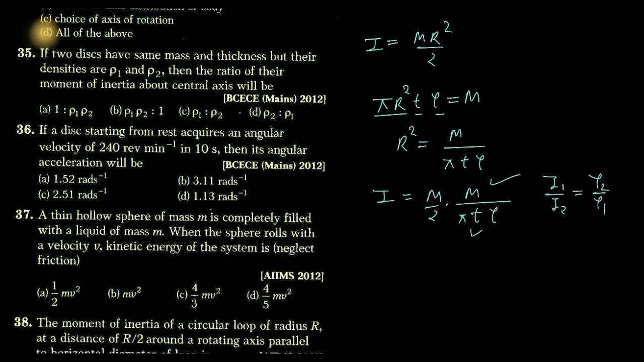 Rotation PYQ neet 3 - YouTube