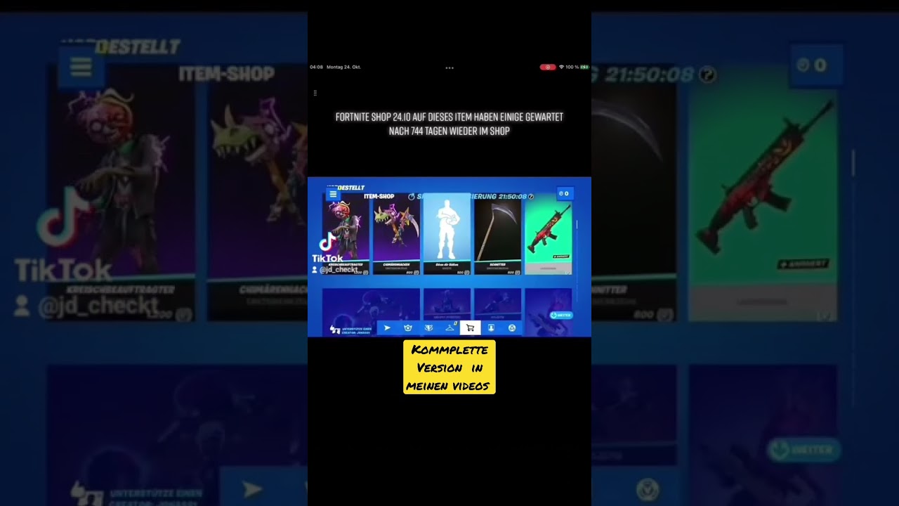 Fortnite Item Shop 24.10 darauf haben einige gewartet! - YouTube