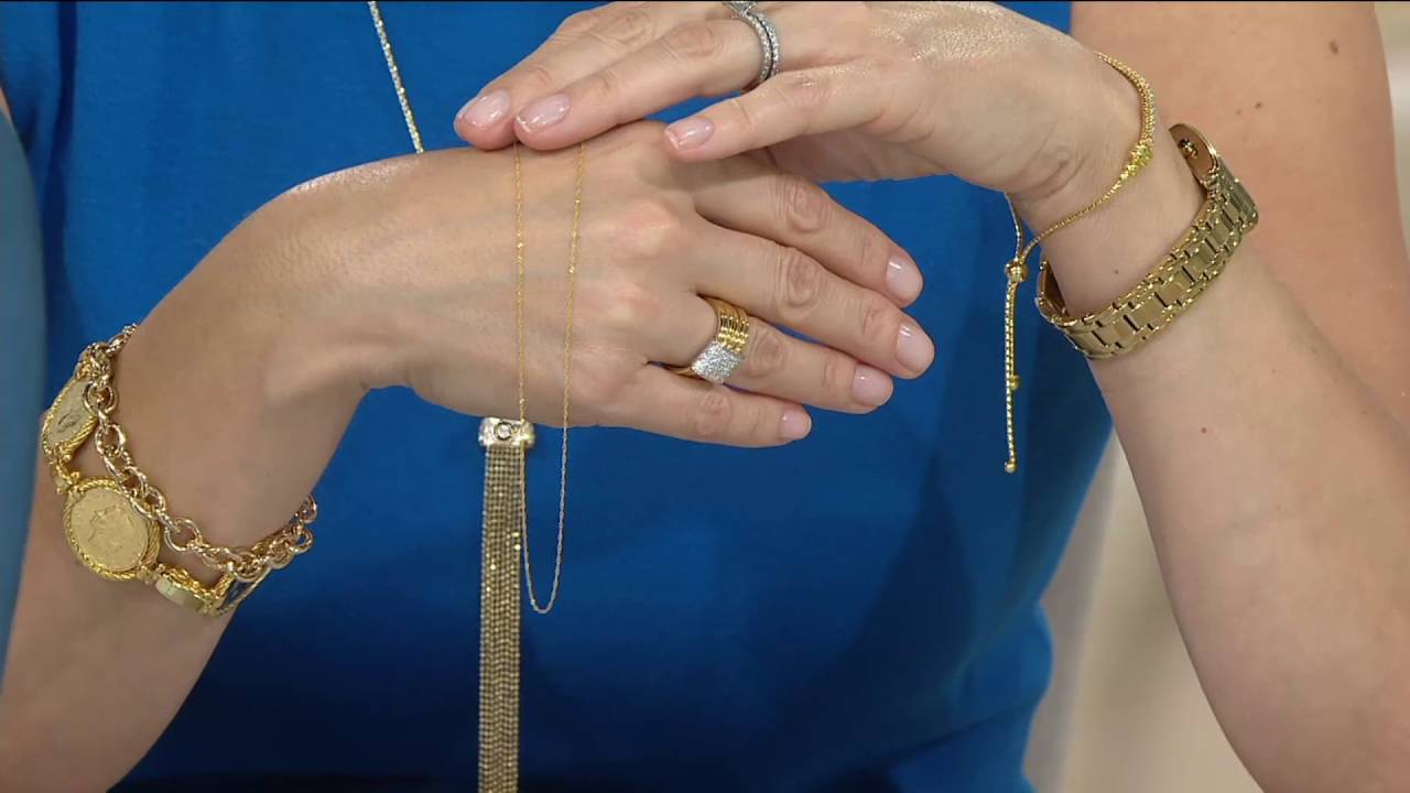Vicenza Gold Singapore Chain Necklace 14K Gold on QVC - YouTube
