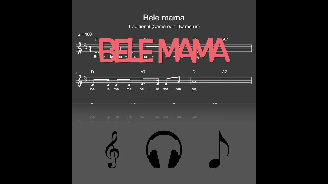 #Shorts: Lied: Bele Mama (Traditional, Afrika, Akkorde, Noten,Text ...