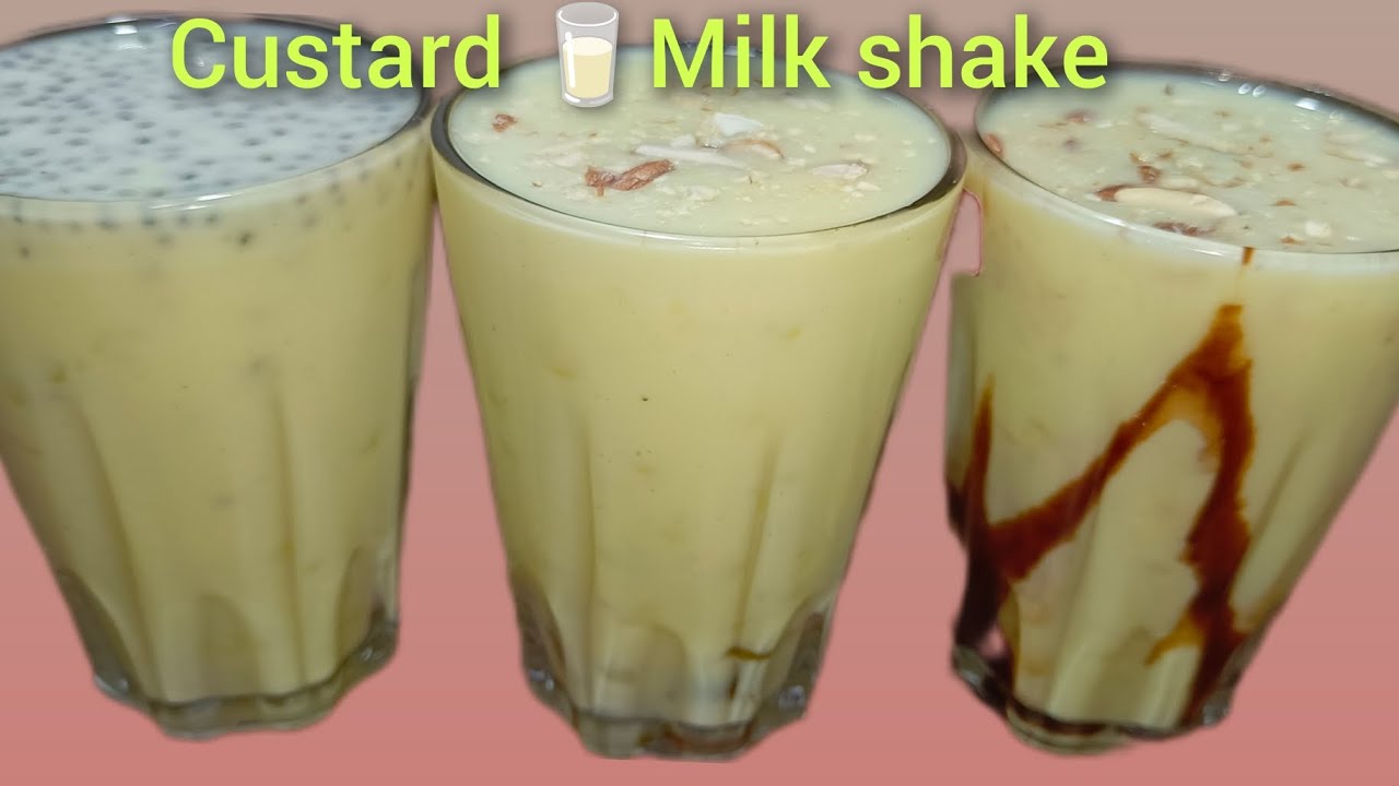 "Delicious Homemade Custard Milkshake Recipe | Easy and Creamy!"# ...