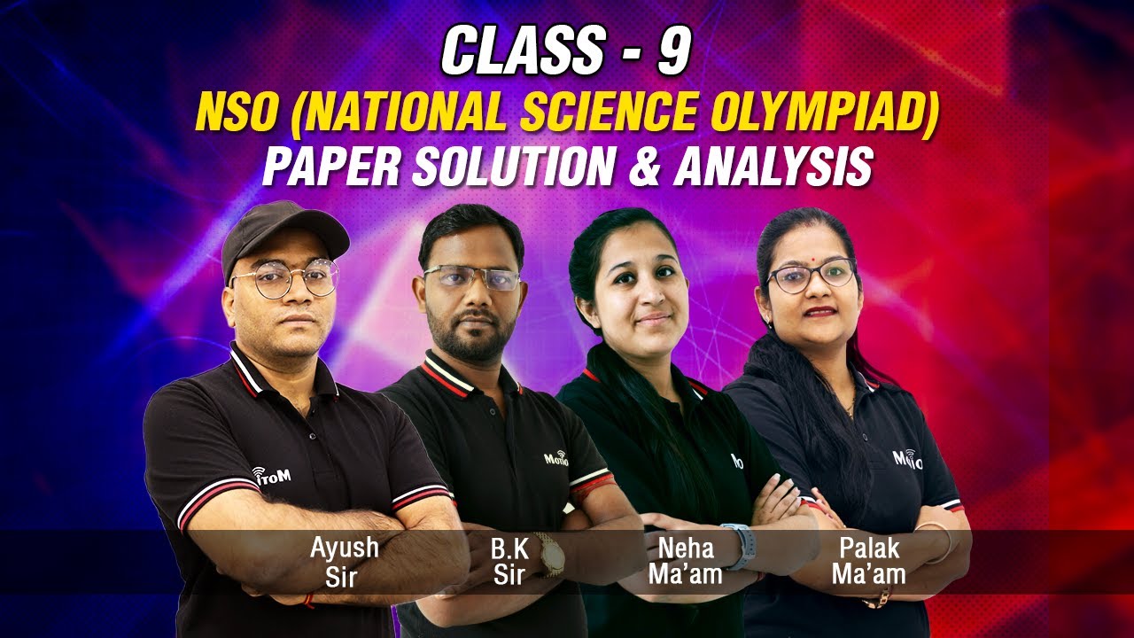 Class 09 NSO 2022-23 Live Paper Solution | NSO Answer key and Paper ...