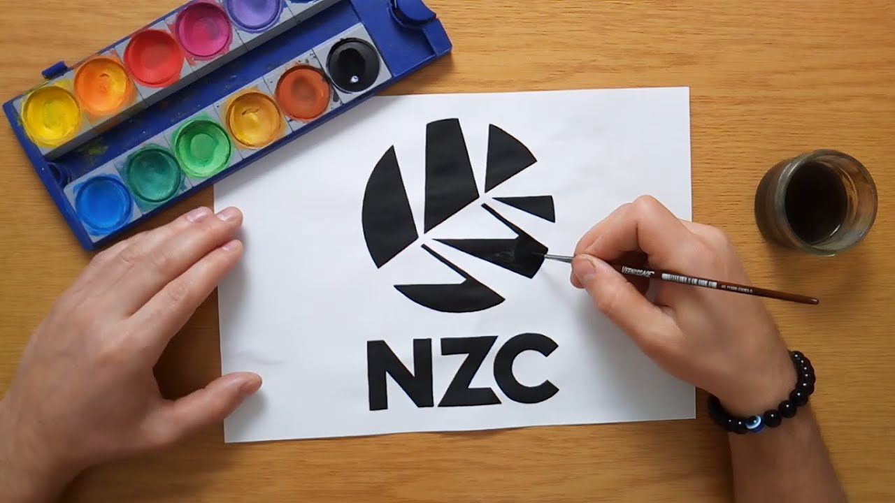 How to draw the NZC logo - New Zealand Cricket - YouTube