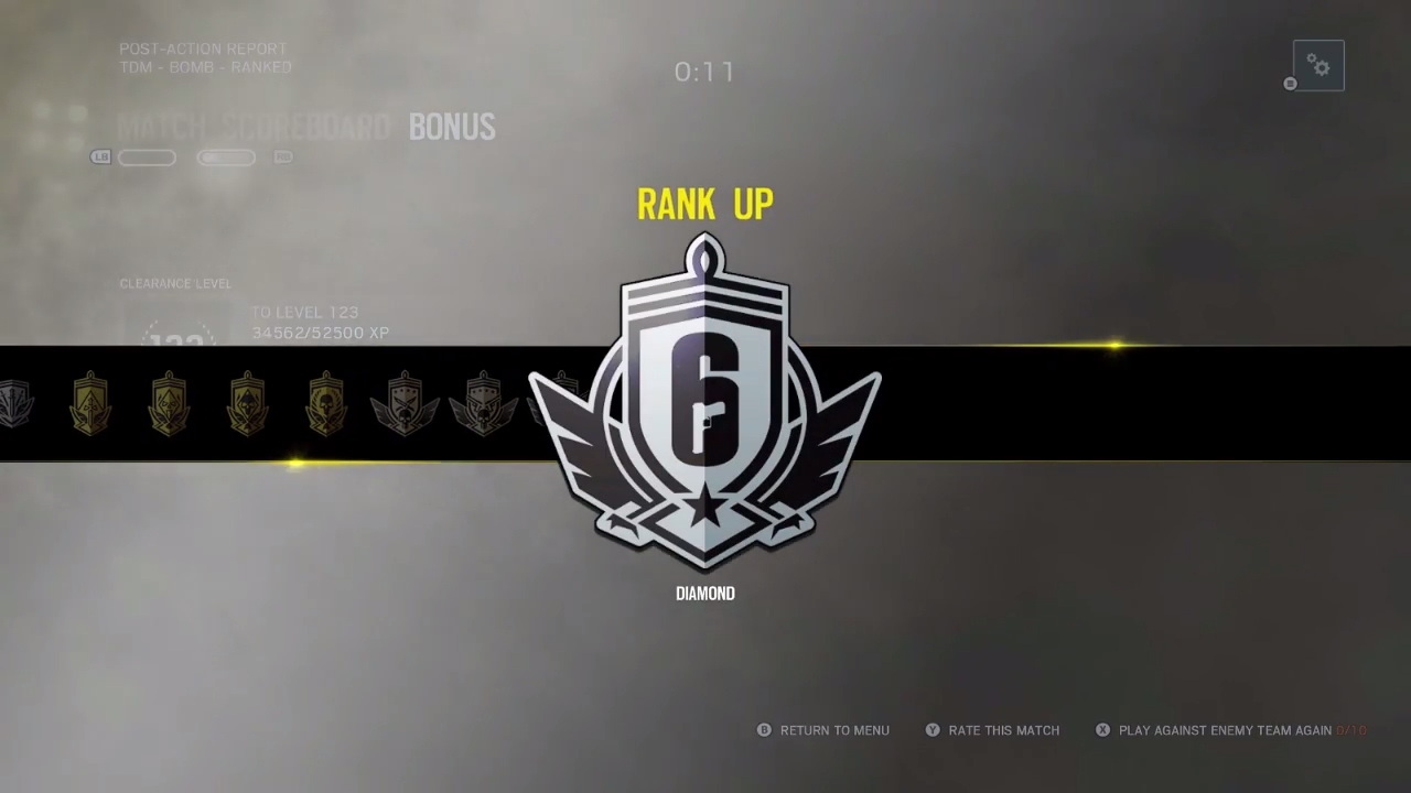 RB6: My Diamond Rank up Game! Uncut Gameplay - YouTube