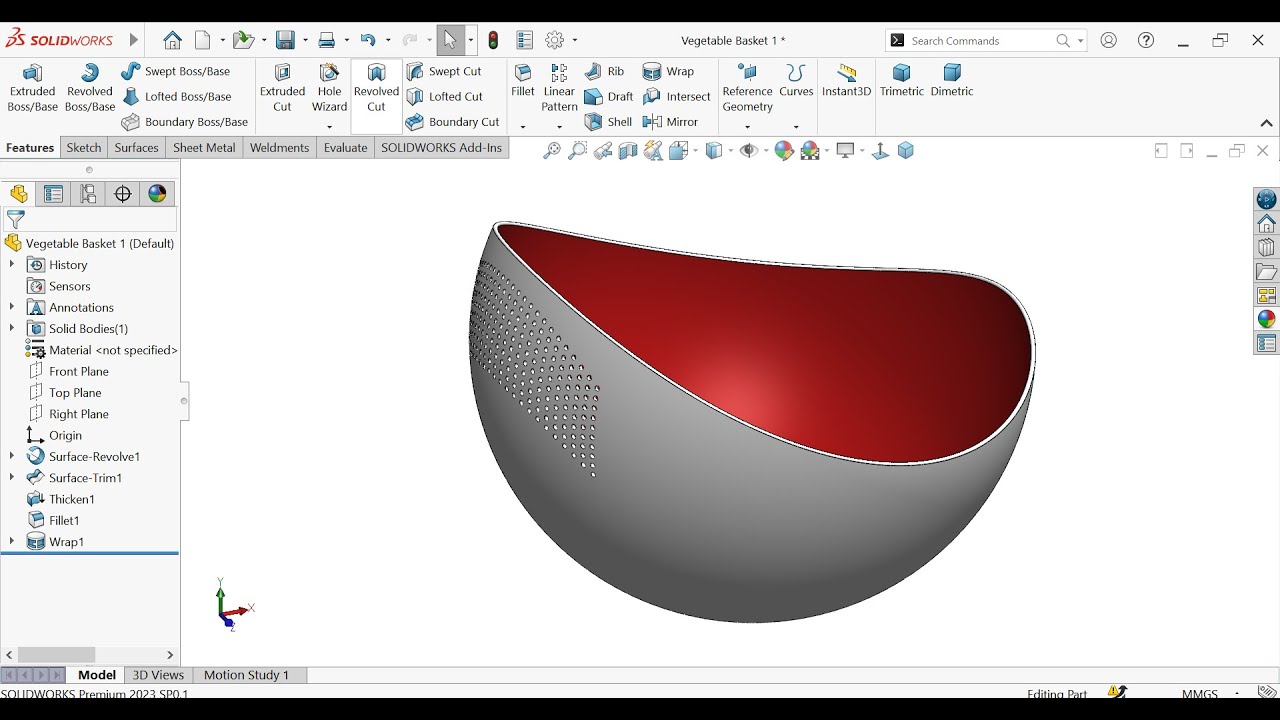Vegetable Basket Design in SolidWorks| Segment Sketch Tool - YouTube