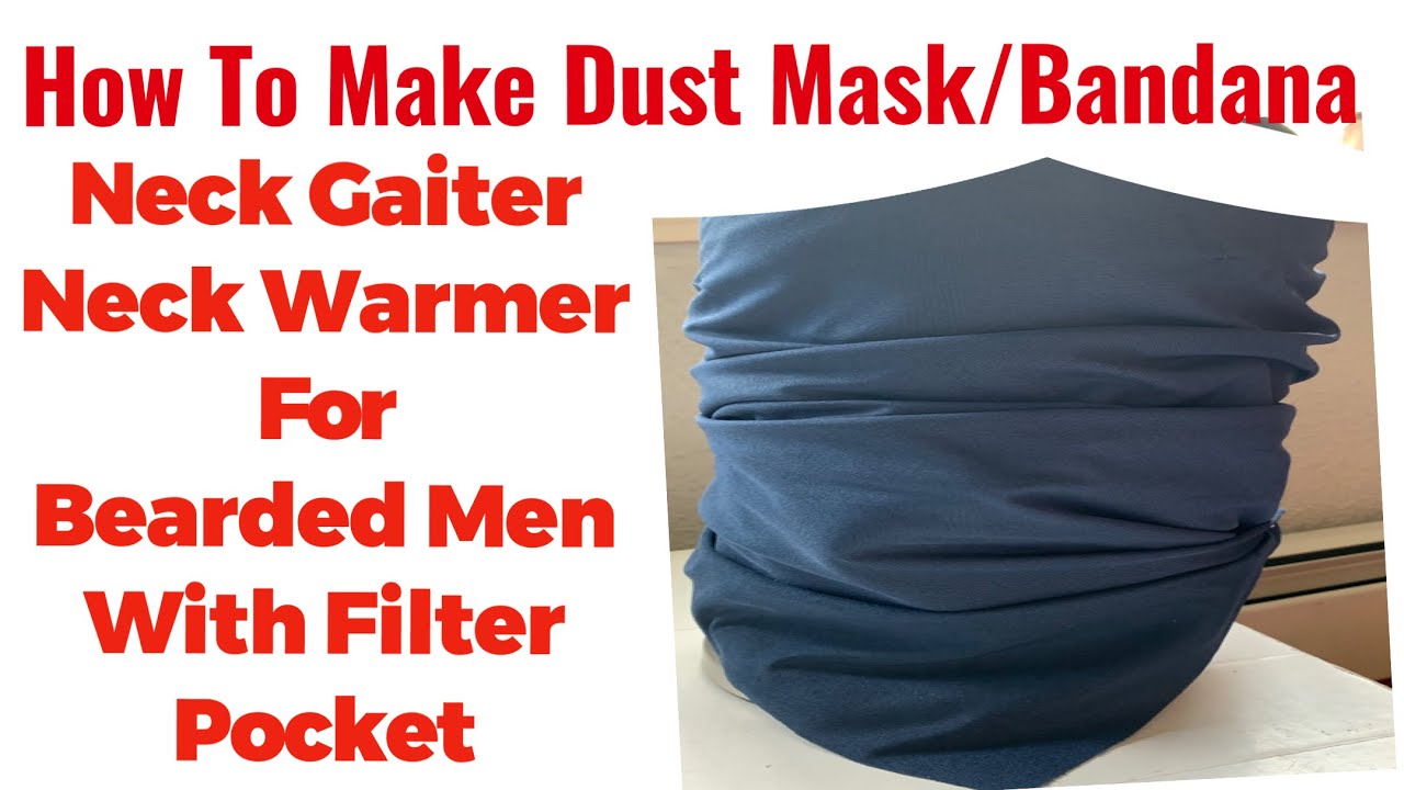 61 ) How To Make Face Mask For Bearded Men With Filter Pocket- Bandana ...