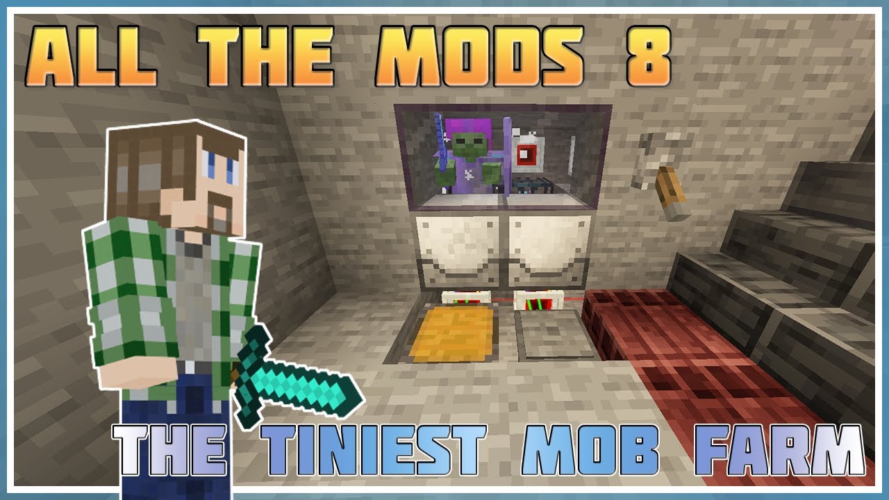 The Tiniest Mob Farm - Minecraft: All The Mods 8 #14 - YouTube