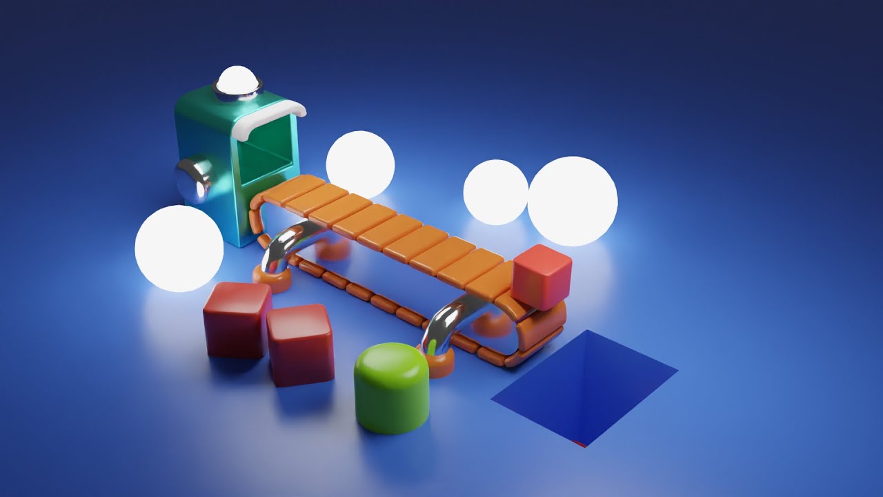 Animated machine in Blender - YouTube