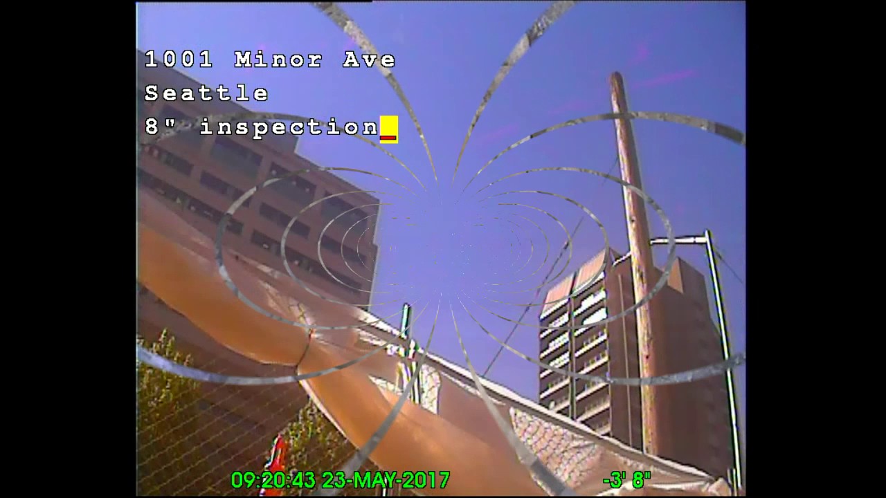 Seattle Sewer Pipe Inspection 1001 Minor Ave - YouTube
