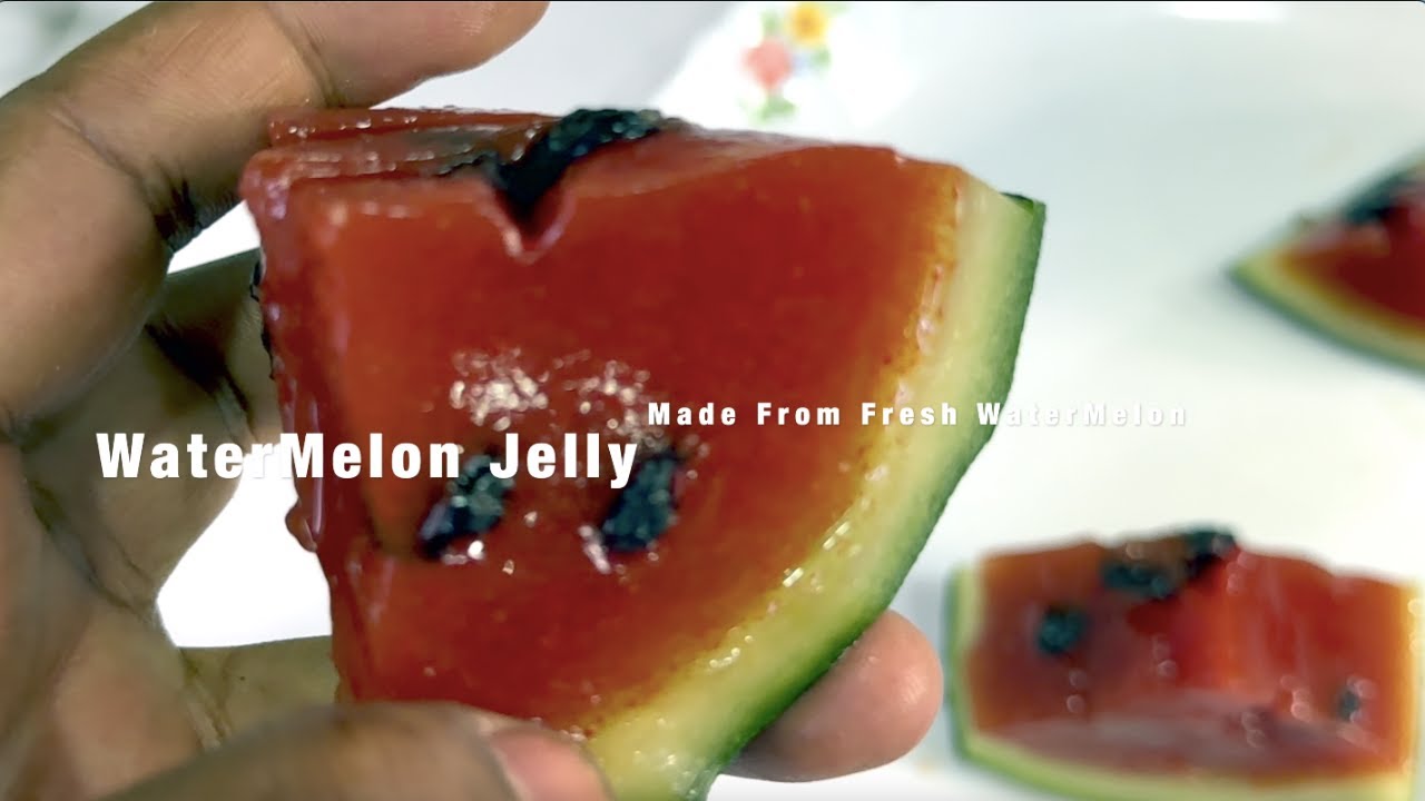 How to make watermelon jelly at home | Refreshing jelly recipe - YouTube