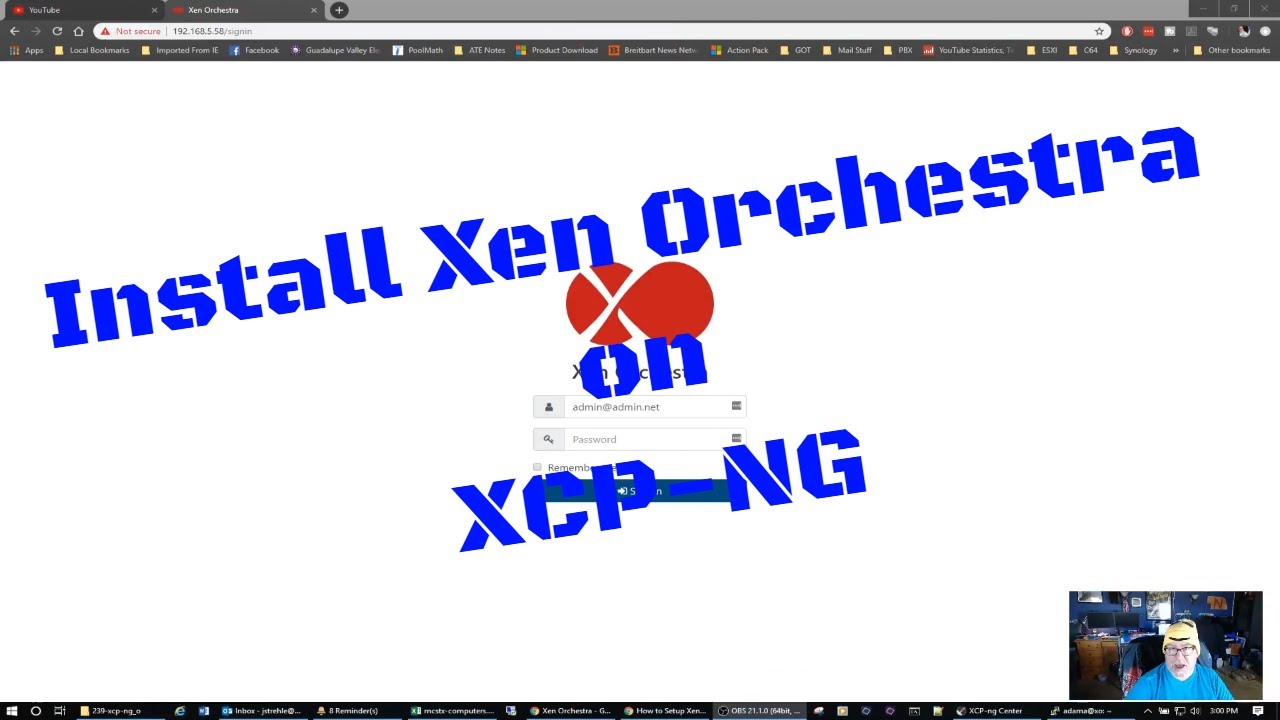 Install Xen Orchestra on XCP-NG - YouTube