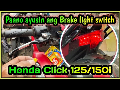 Honda Click || Paano ayusin ang Brake light switch ng honda click ...