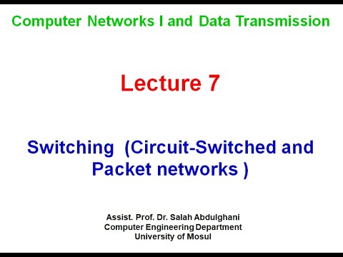 Lecture 7 Switching Circuit Switched and Packet networks - YouTube