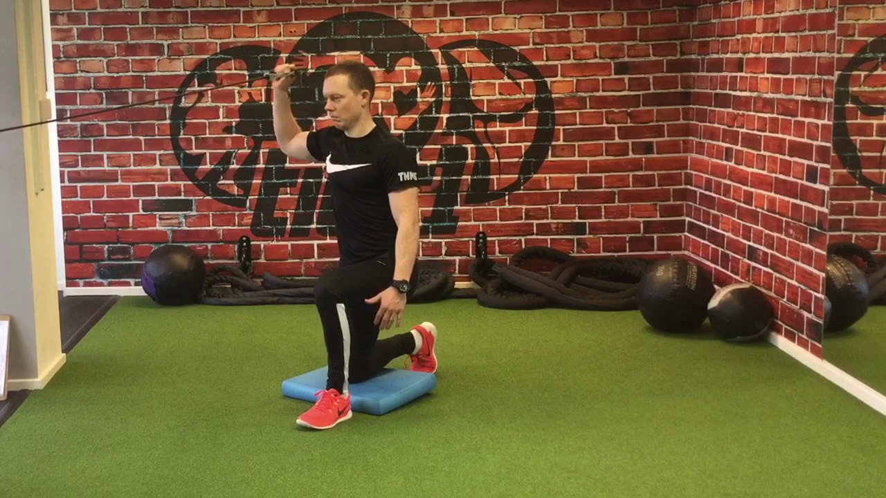 90/90 Banded Shoulder External Rotation in Half Kneel. - YouTube