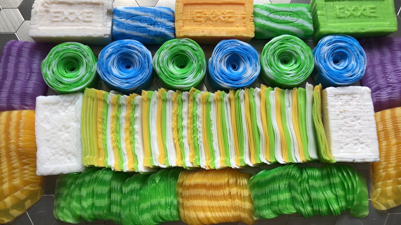 ASMR crushing soap, cutting dry cubes, soap EXXE/ резка мыла EXXE - YouTube