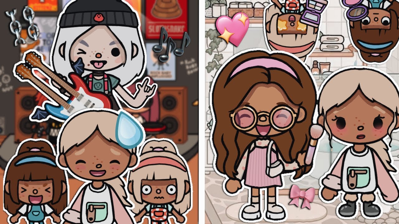 Emo Vs Preppy Babysitter ⛓🎀 | *with voice* | Toca Boca Life World ...