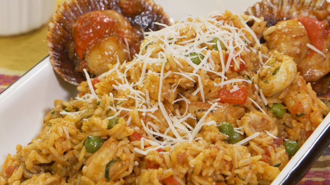 Receta del arroz con mariscos • Peruvian food • Comida peruana ...