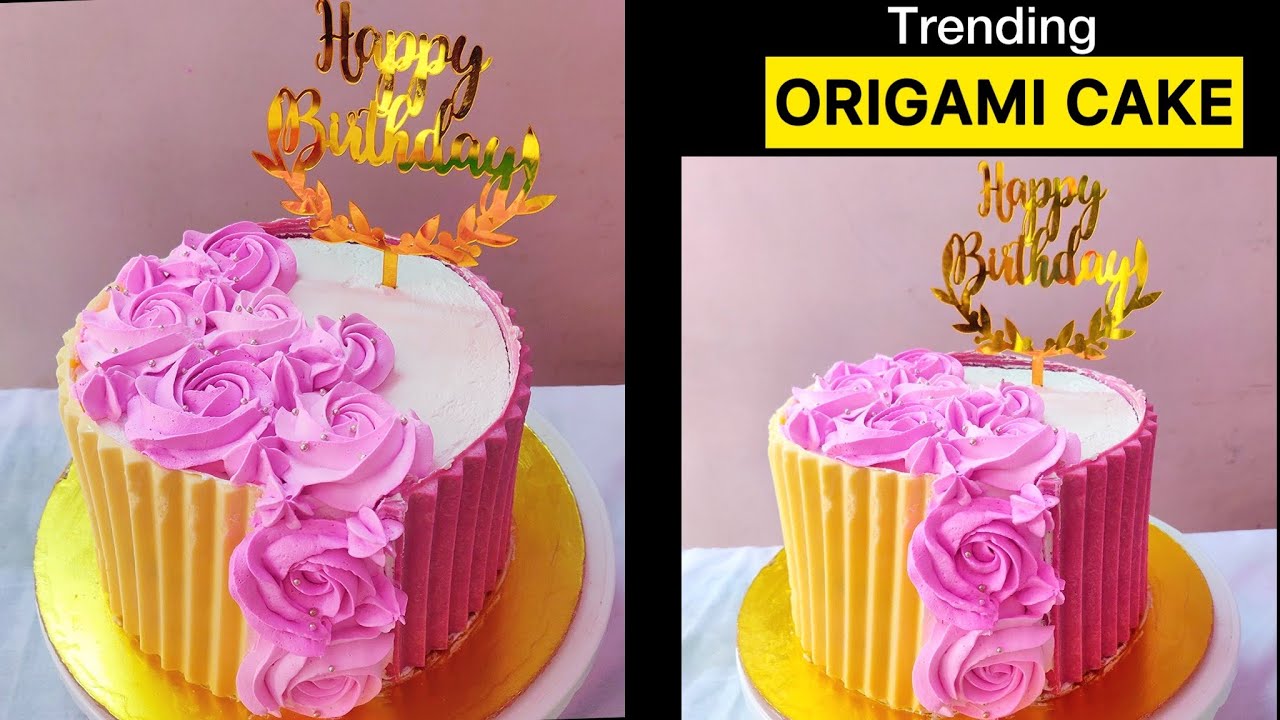 Easiest Origami Cake | ओरिगामी केक | Origami Cake | Origami Cake ...