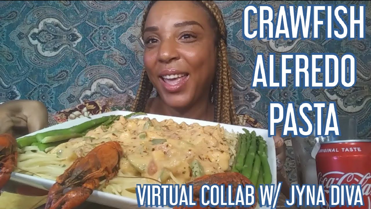 SEAFOOD (CRAWFISH) ALFREDO PASTA | MUKBANG 먹방 | EATING SHOW | NENE'S EATS - YouTube