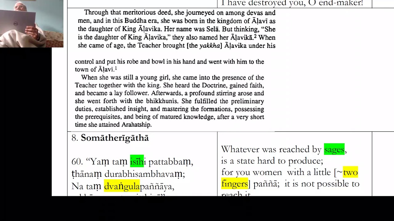 Therigatha (Session 11): Verses by Sukka, Sela and Soma Theri - YouTube