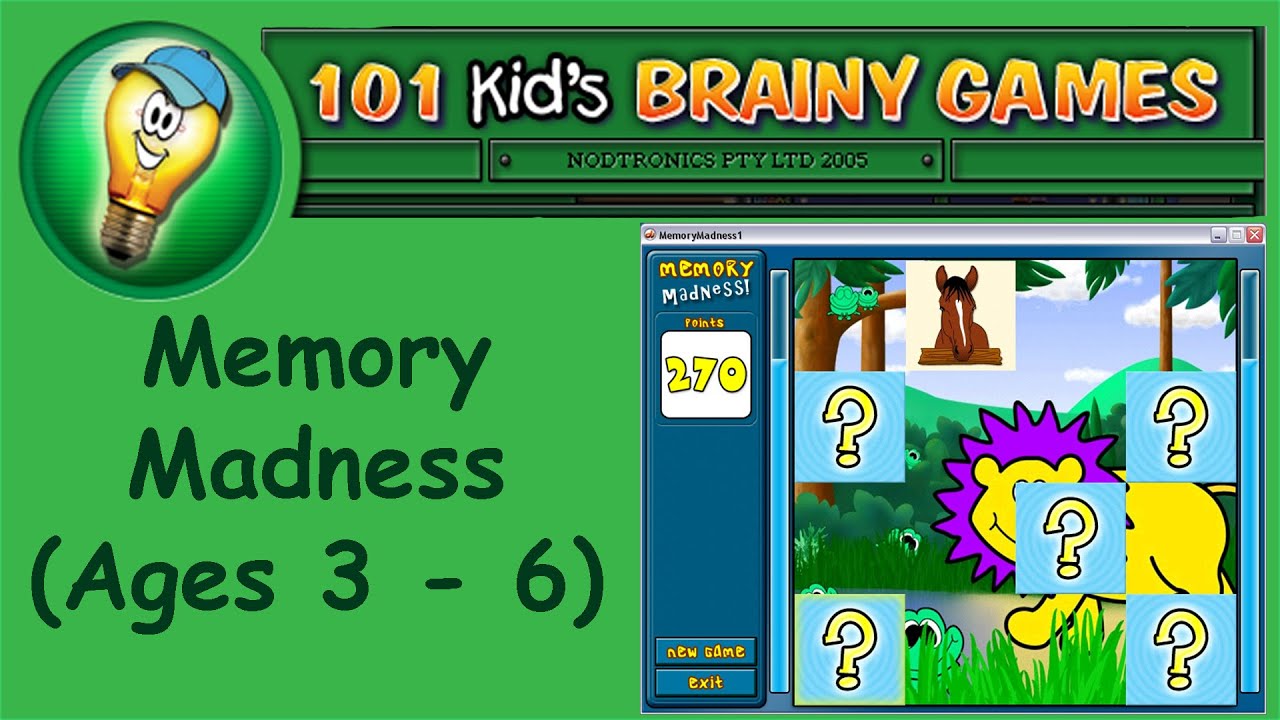 101 Kid's Brainy Games - Memory Madness (Ages 3 - 6) - YouTube