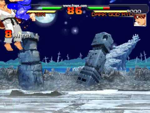 Mugen Dragon Ken vs Dark God Ryu and Holy Ken vs Dark God Ryu - YouTube