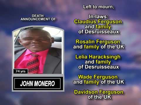 John Monero ~ Long Obituary