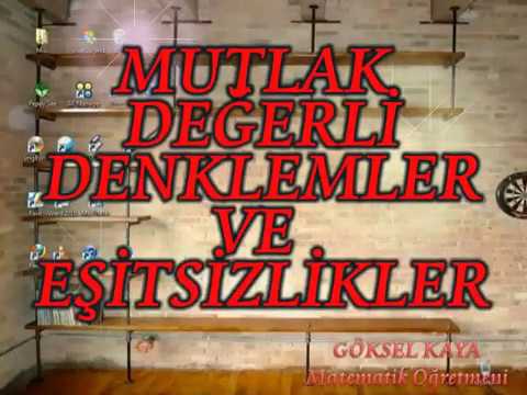 YGS -LYS MUTLAK DEĞER KONU ANLATIM .(DÜZEY B)