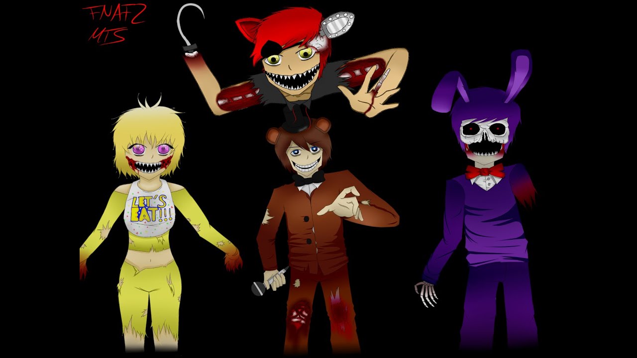 Speedpaint - Fnaf 2 - Old Animatronics - Anime - Zombie - Gore - YouTube