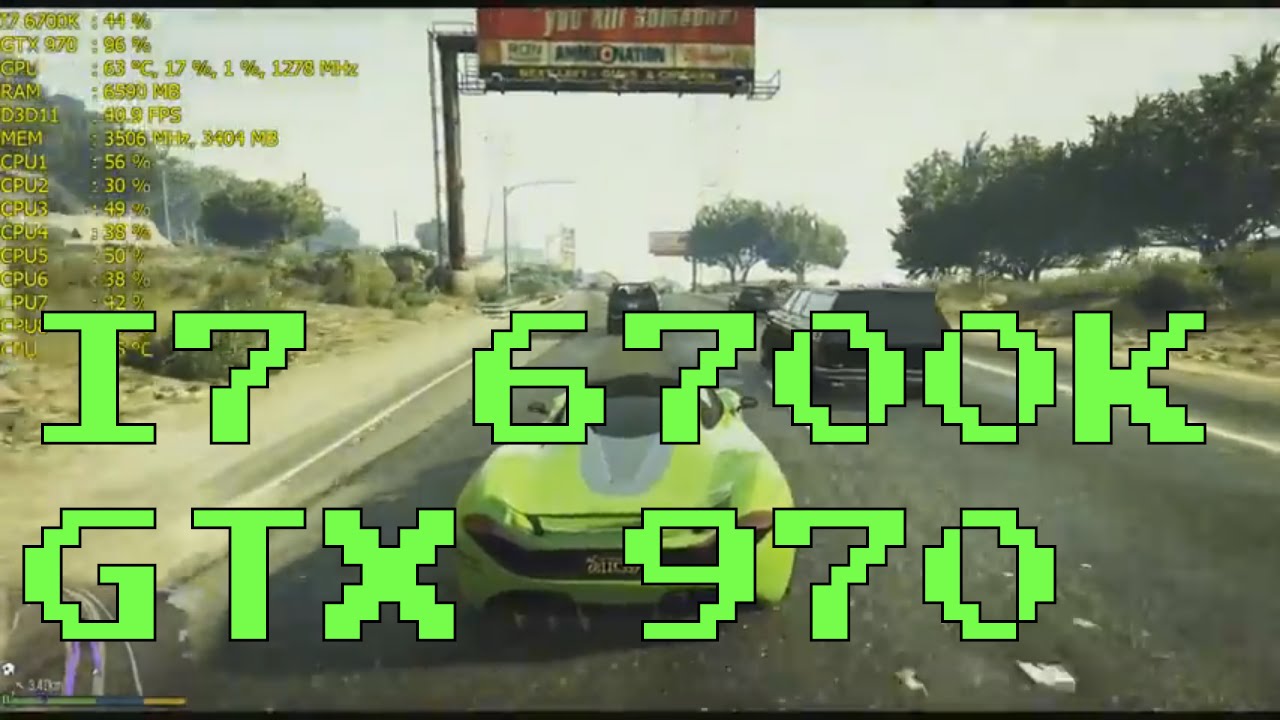 GTA V - GTX 970 & i7 6700k | 1080p Ultra settings Fps Performance - YouTube
