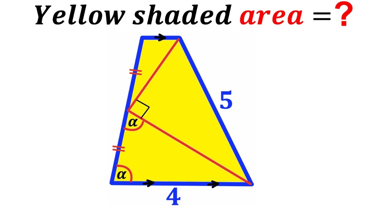 Can you find area of the Yellow shaded Quadrilateral? | (Triangle) | # ...