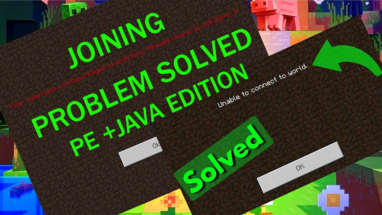 Minecraft pocket edition joining Java + PE version issue Solved! - YouTube