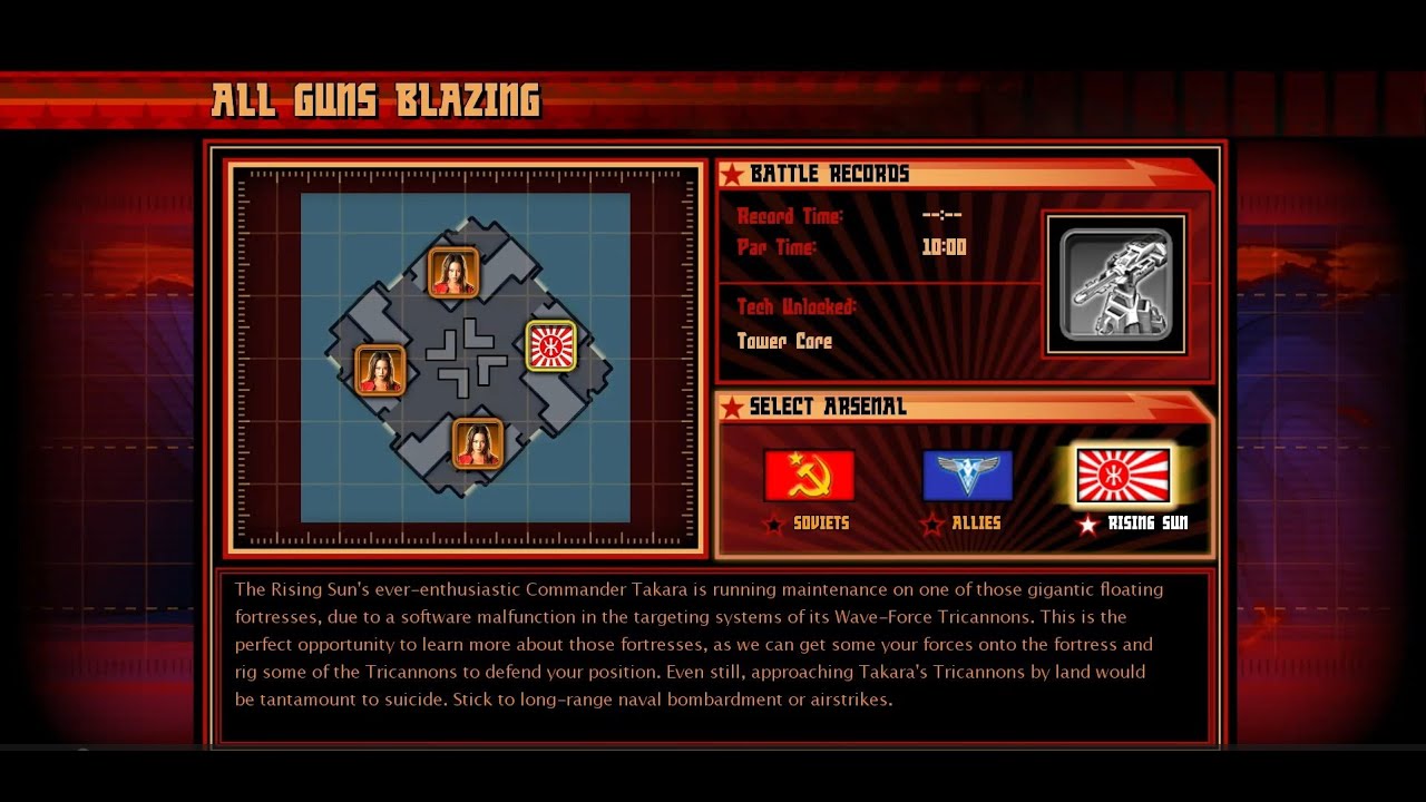 Red Alert 3 Uprising Commanders Challenges - All Guns Blazing ...