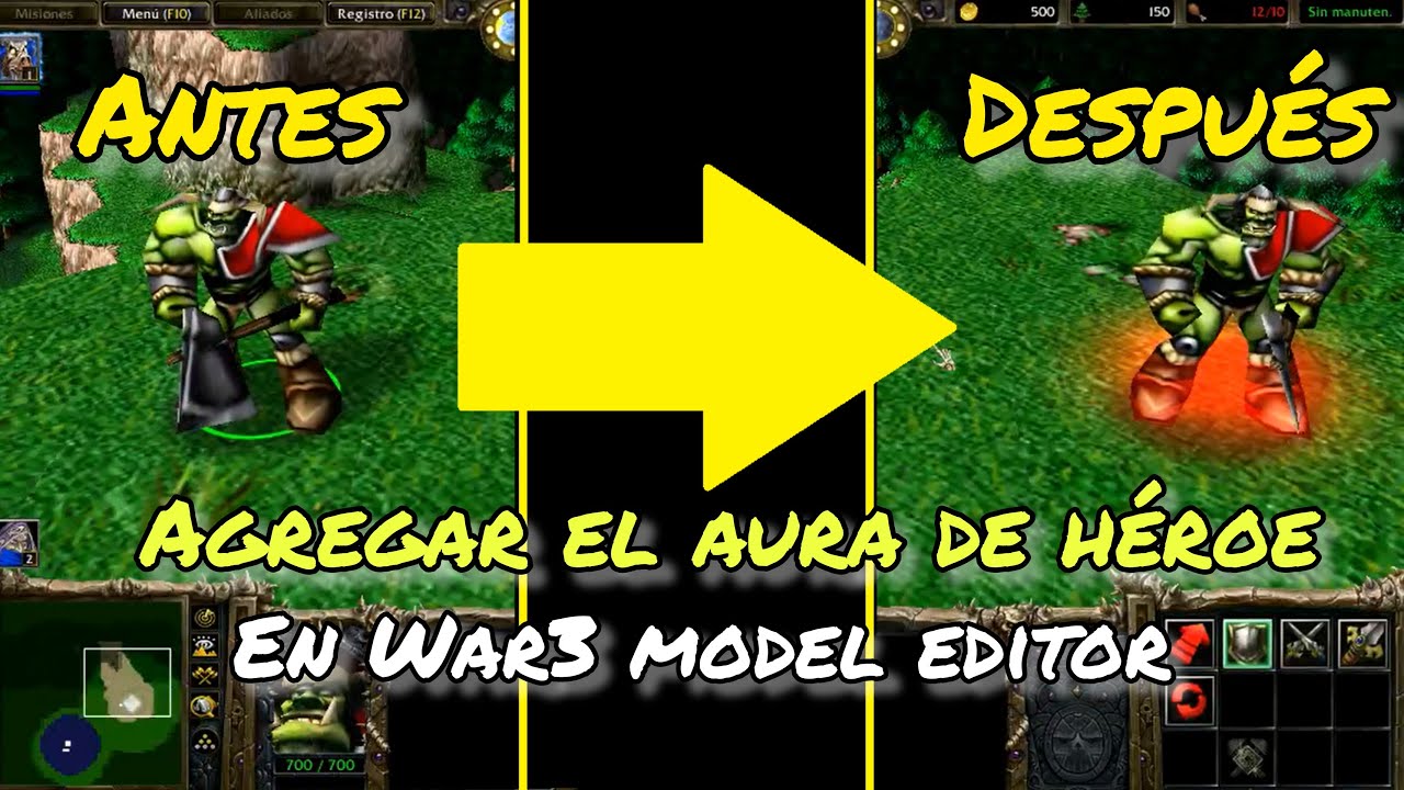TUTORIAL COMO CREAR UNIDADES CON AURA DE HÉROE/en War3 model Editor - YouTube