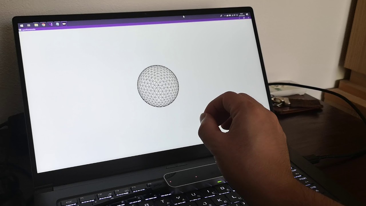 Sphere control by LeapMotion. Draw by openFrameworks - YouTube