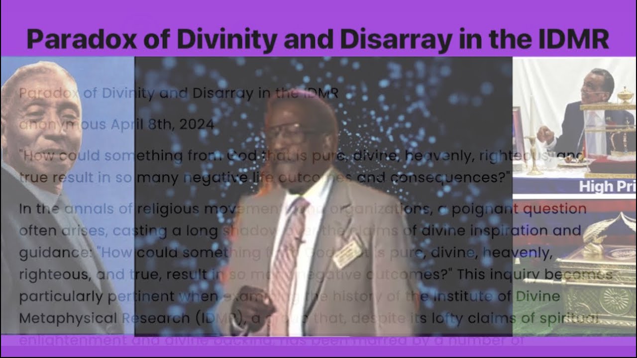 Paradox of Divinity and Disarray in the IDMR - YouTube