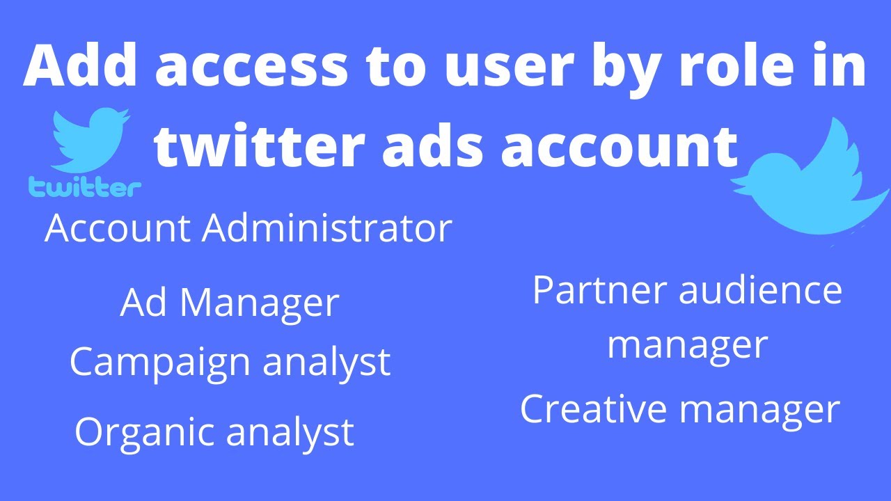 How To Add Access To User By Role In Twitter Ads Account 2020 YouTube How To Add Access To User By Role In Twitter Ads Account 2020 YouTube