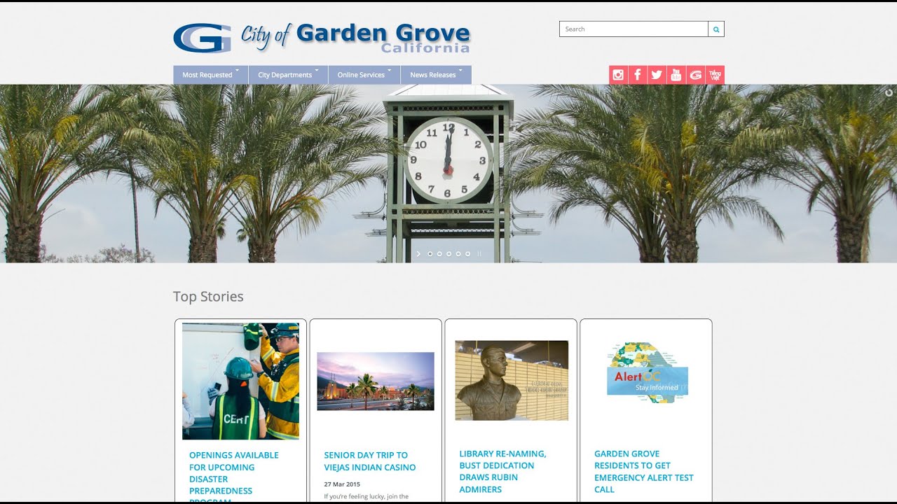 City of Garden Grove Launches New Website - YouTube