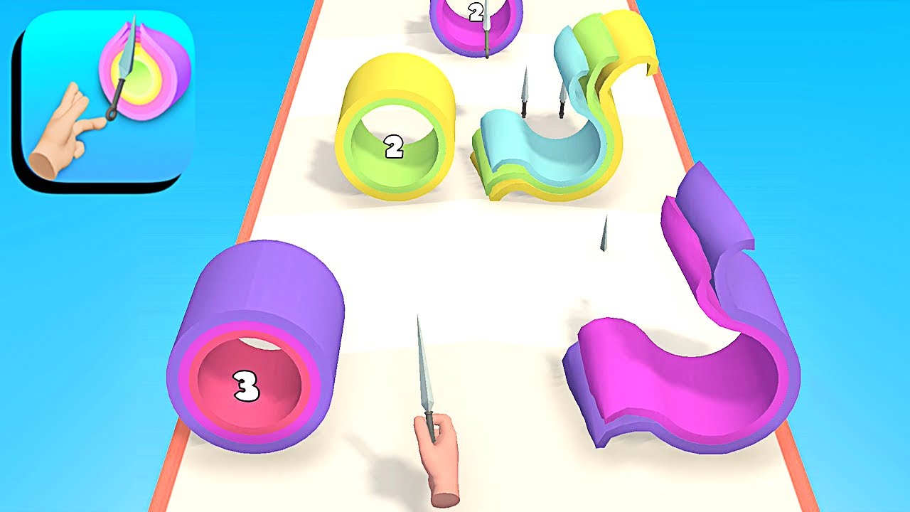 Color Slice Fun 3D - All Levels Gameplay Android,ios (Levels 5-7) - YouTube