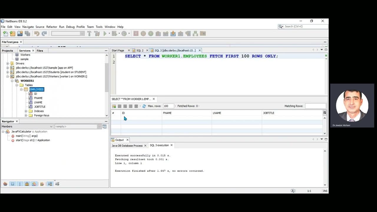 Task1 Creating Database using NetBeans - YouTube