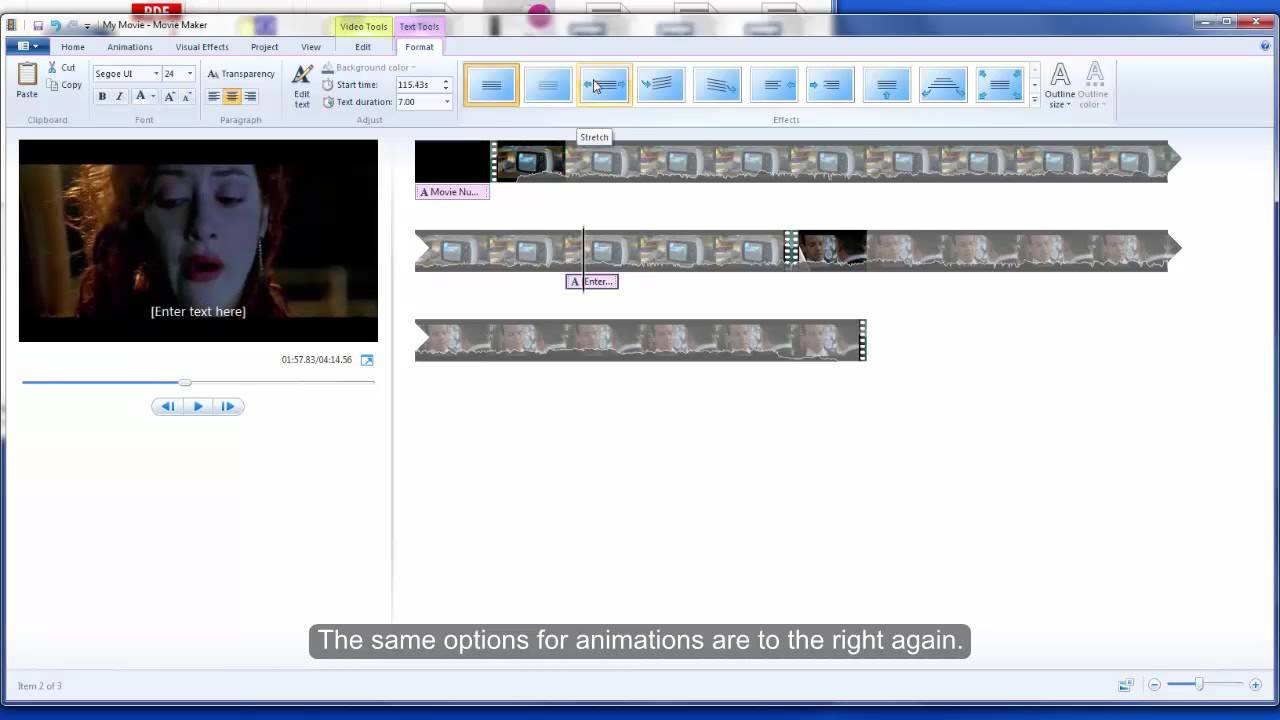 Transitions and Captions in Windows Movie Maker - YouTube