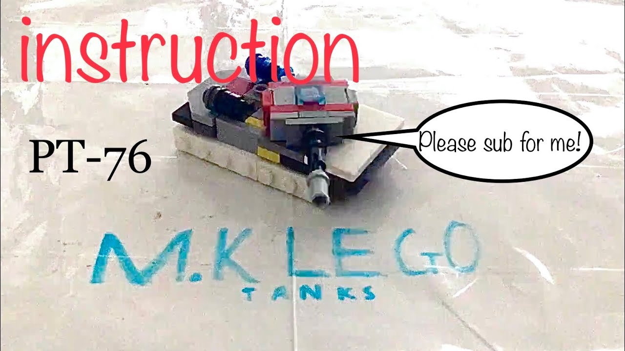 Mini lego tanks instruction: PT-76 - YouTube