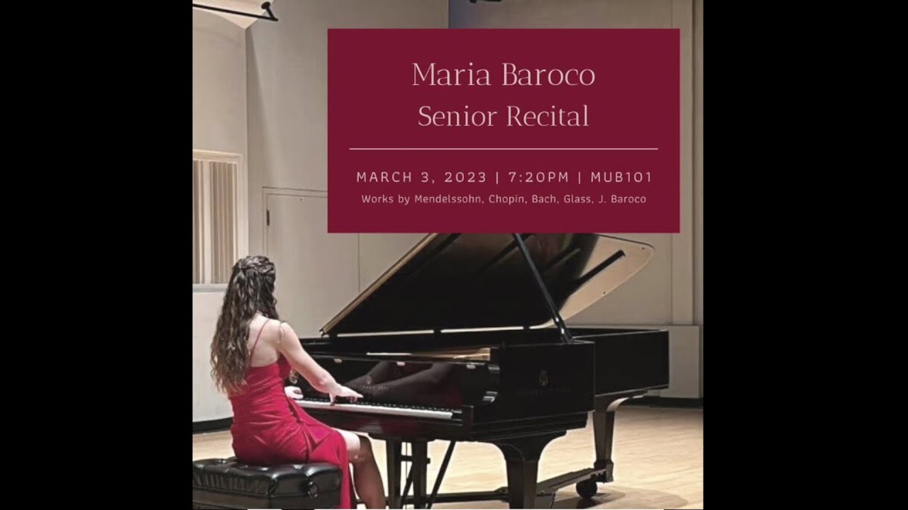 Maria Baroco Senior Piano Recital - March 3, 2023 - YouTube