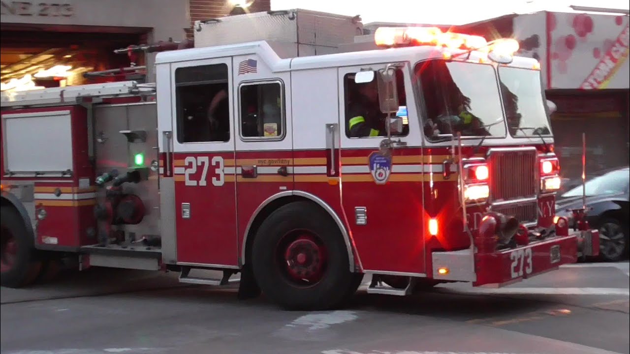 FDNY Engine 273 responding 3rd Due to a report of smoke in a private ...