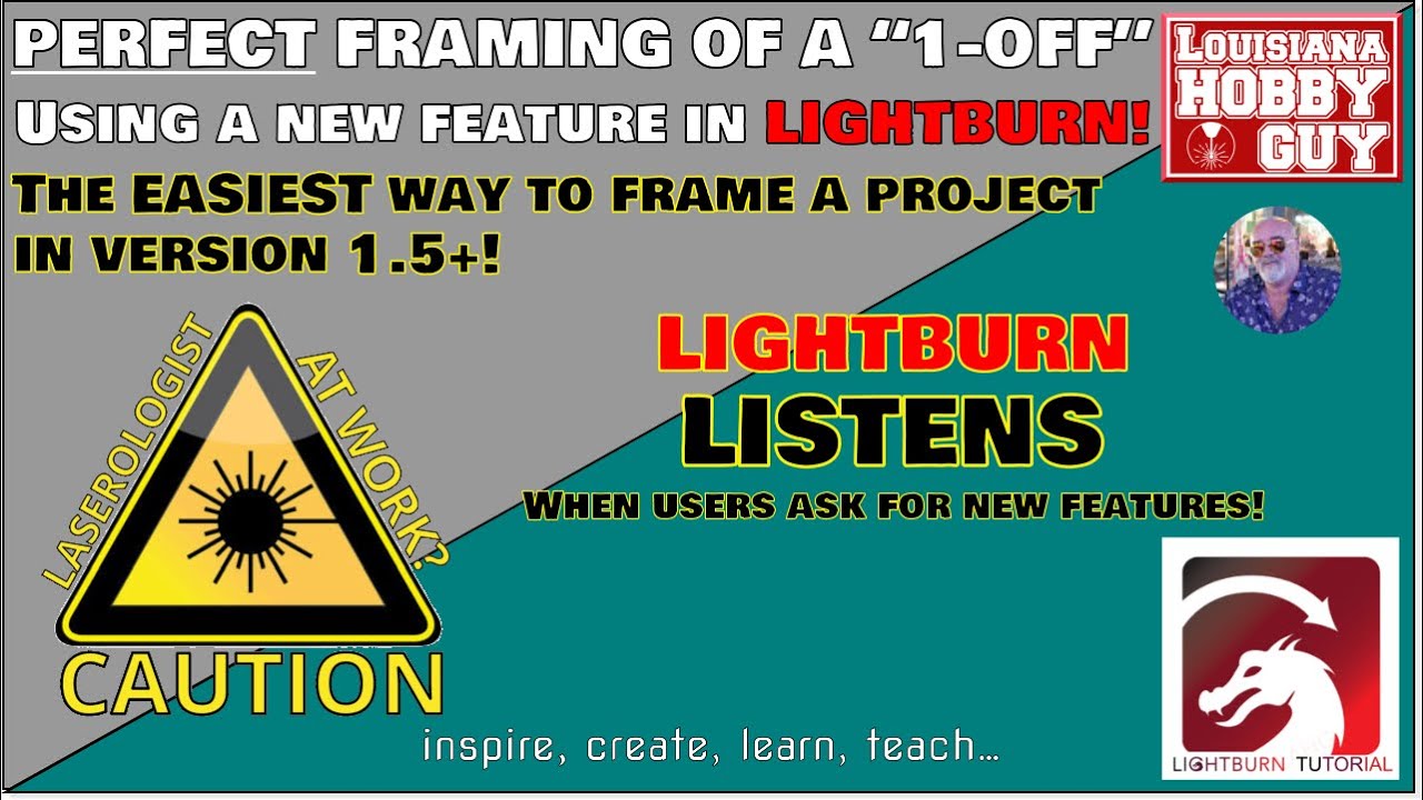💡 Perfect framing for a "1-off" job on your laser in Lightburn! NEW Lightburn feature! - YouTube