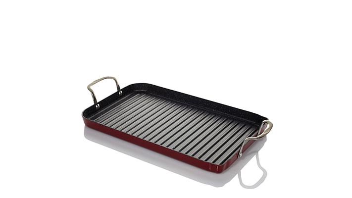 Curtis Stone DuraPan Nonstick DoubleBurner Grill Pan - YouTube