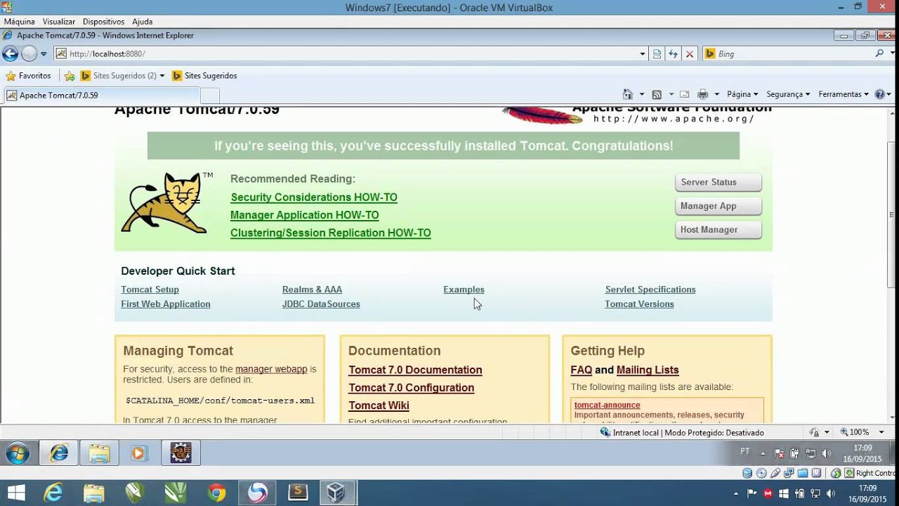 Integração do Java + Eclipse Mars + Tomcat7 - YouTube